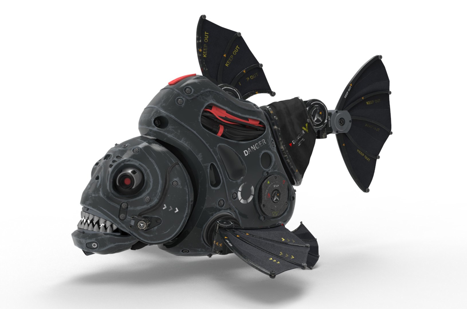 Piranha robot fish model - TurboSquid 1567259
