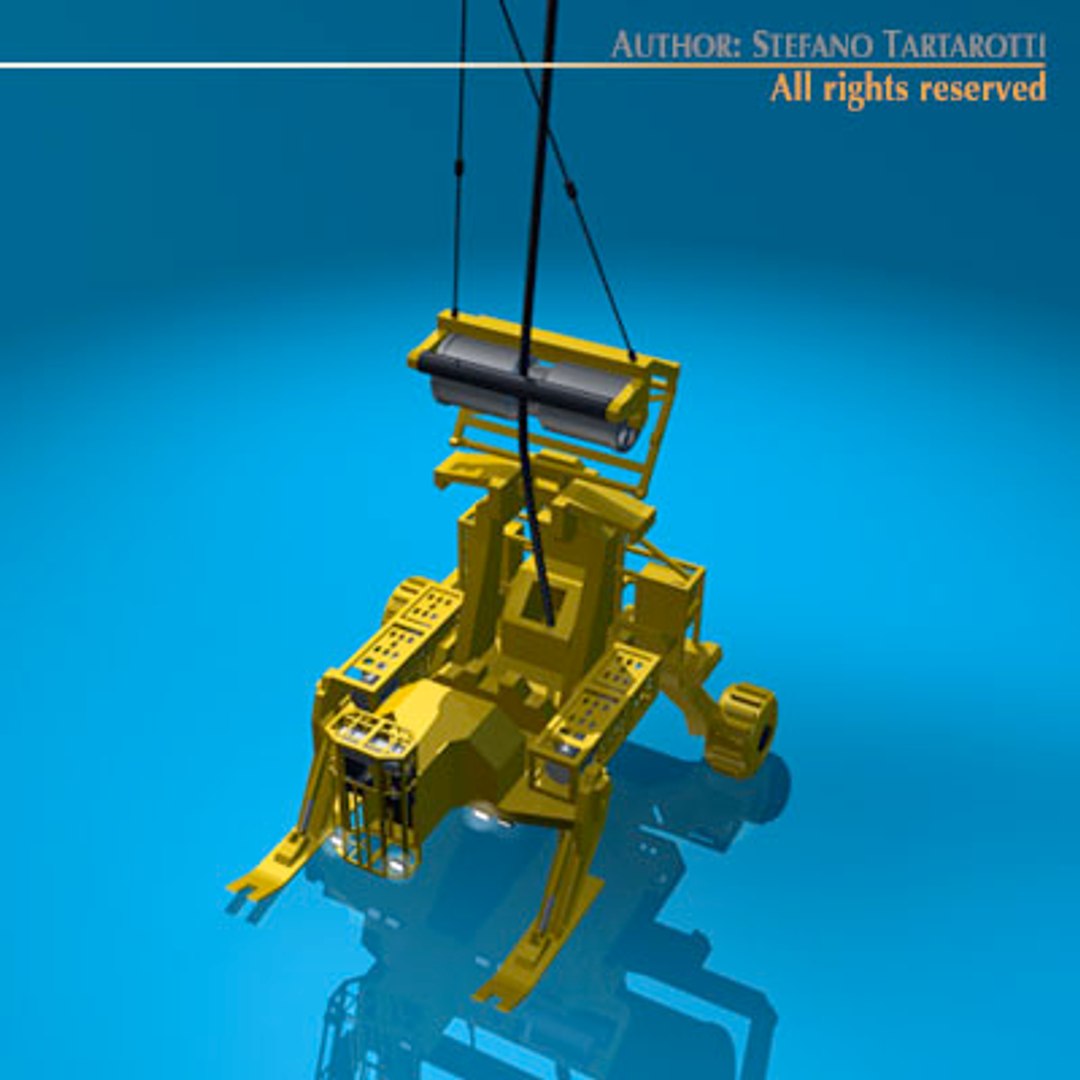 submarine cables deploy robot 3d model