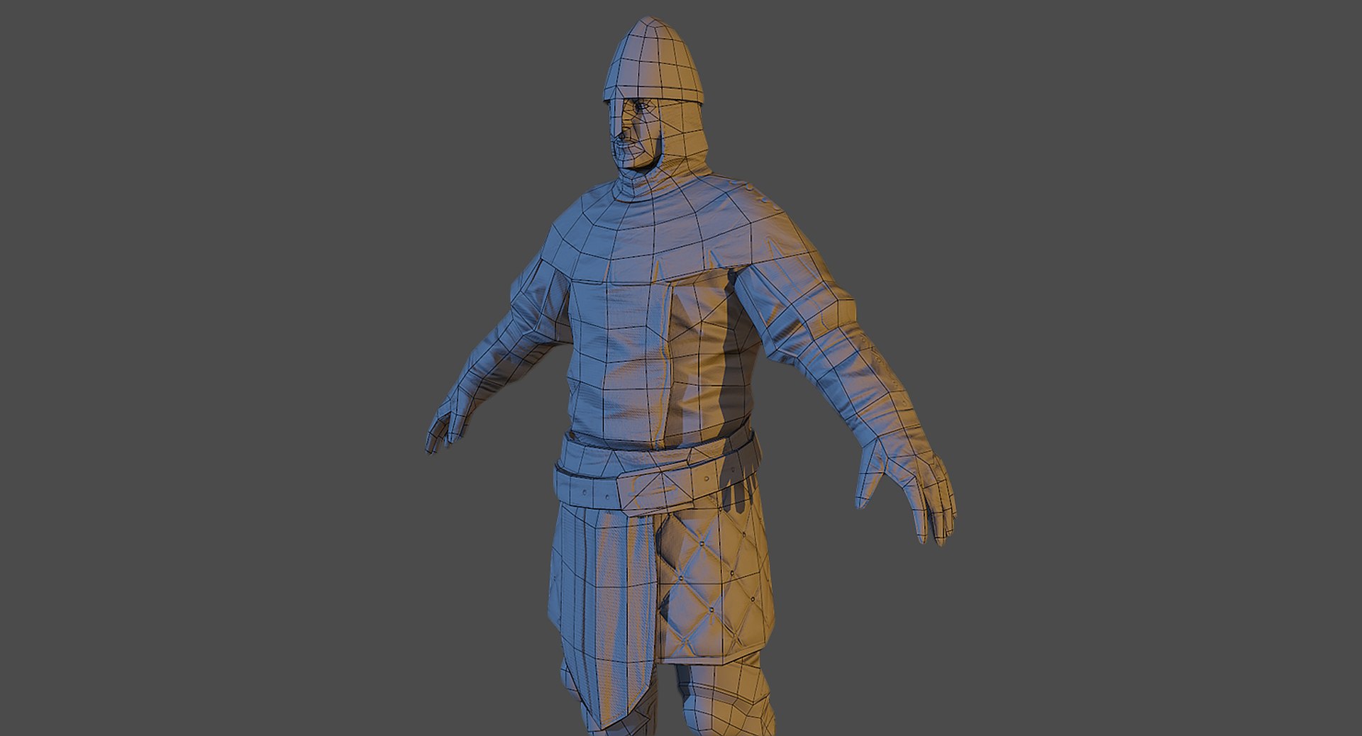 medieval knight 3d model