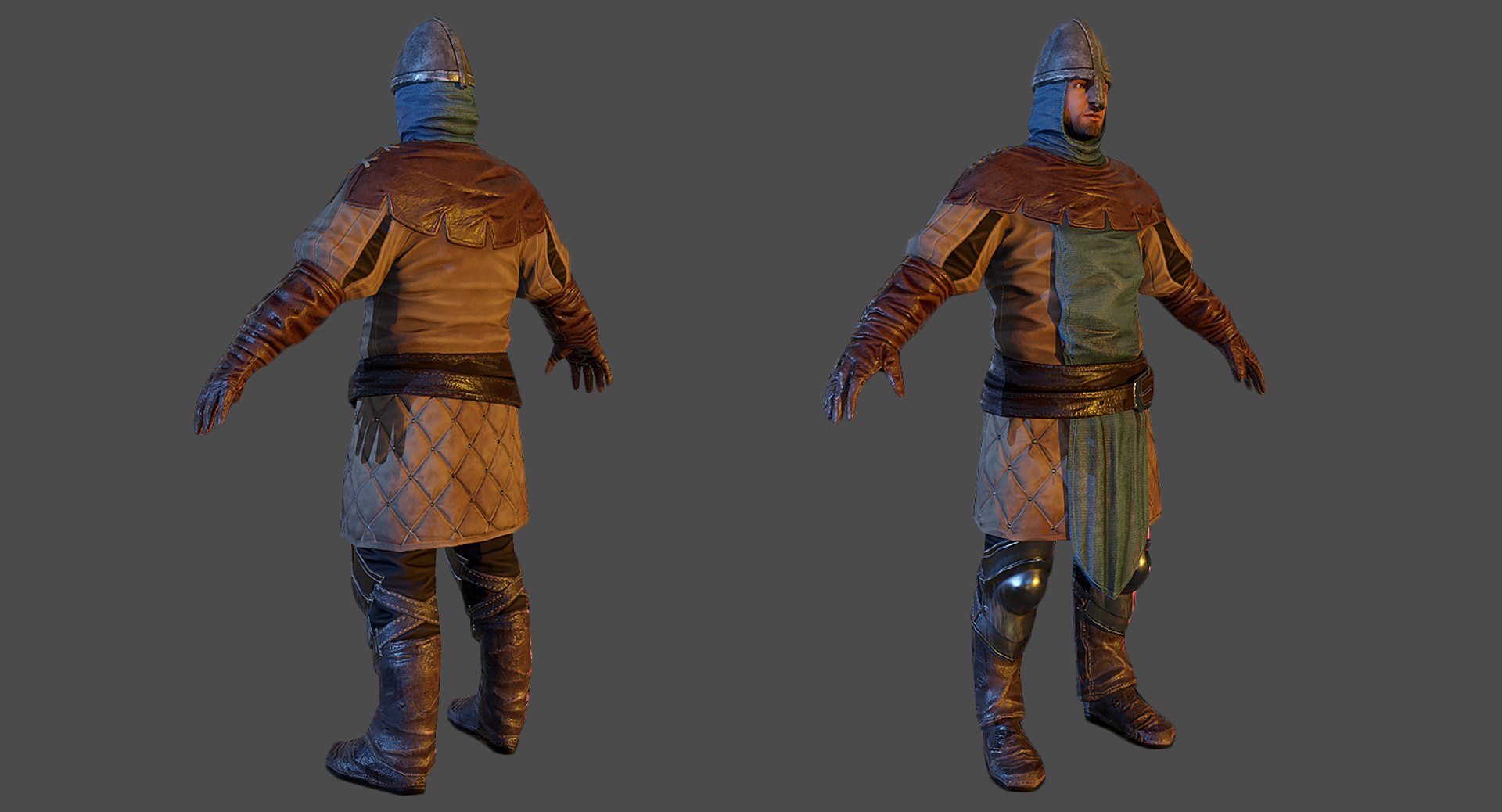 medieval knight 3d model