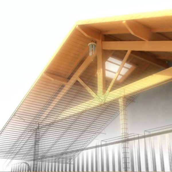 house roof 3d max