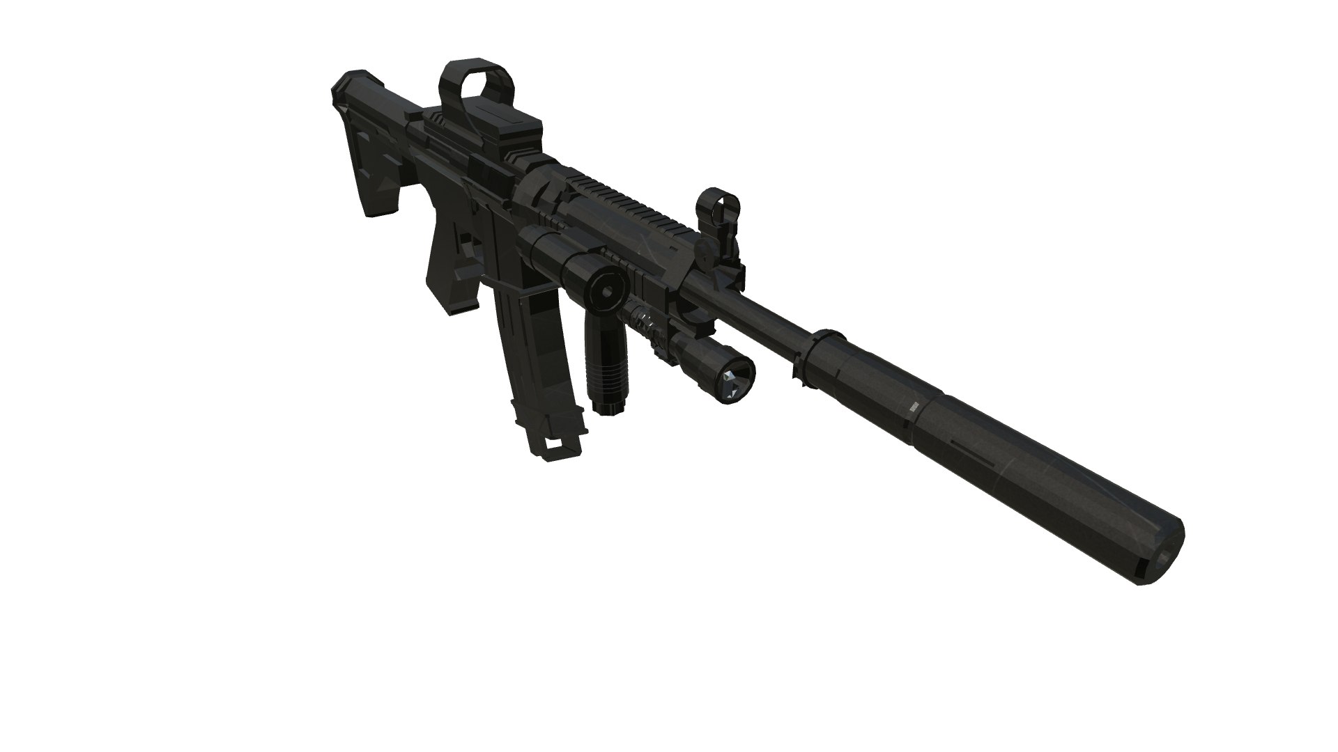 Low Poly Fully Equipped M4 3D Model - TurboSquid 2219254
