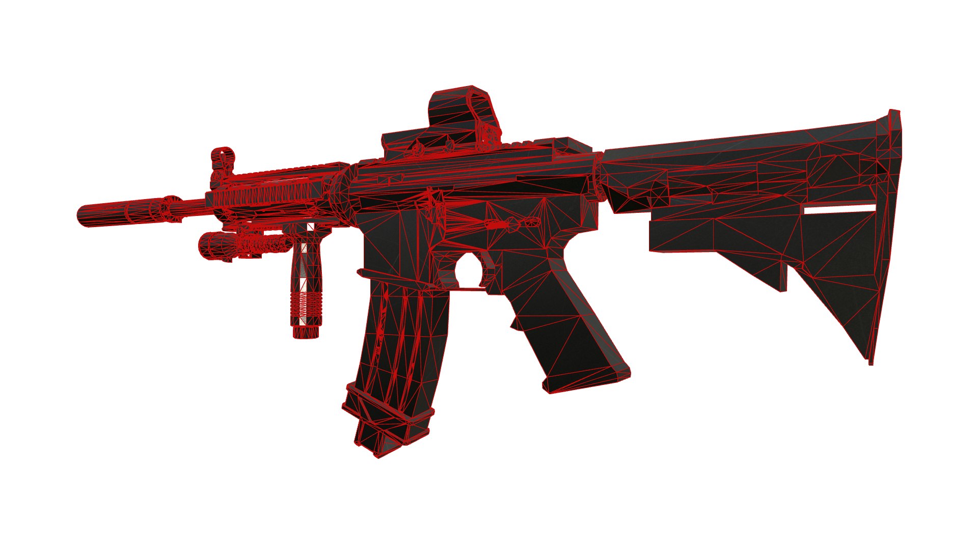 Low Poly Fully Equipped M4 3D Model - TurboSquid 2219254