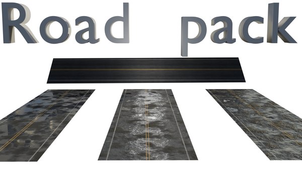 GAME Ready ROAD 자산 팩 3D 모델 - TurboSquid 2176321