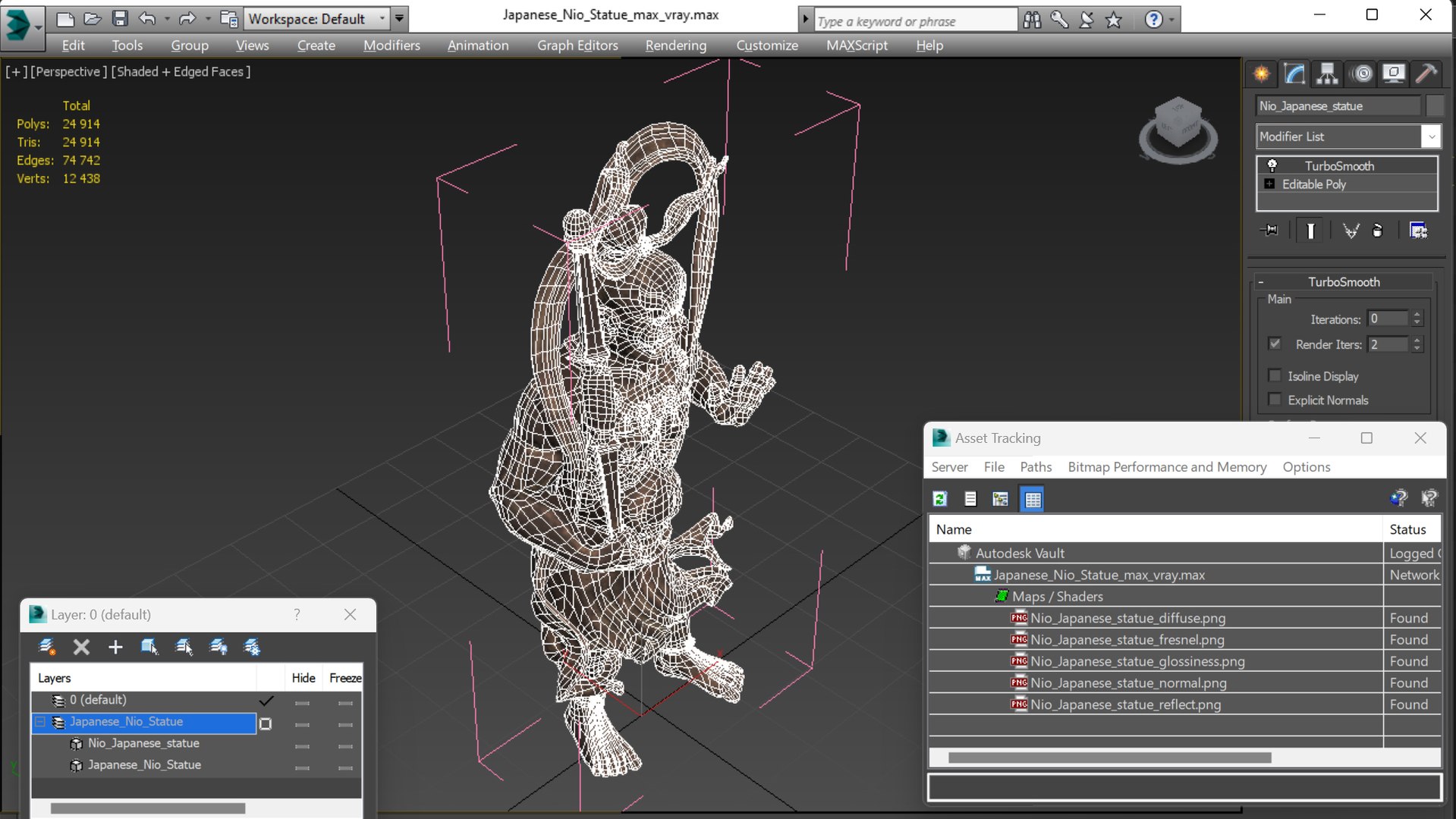 Japanese Nio Statue model - TurboSquid 2092671