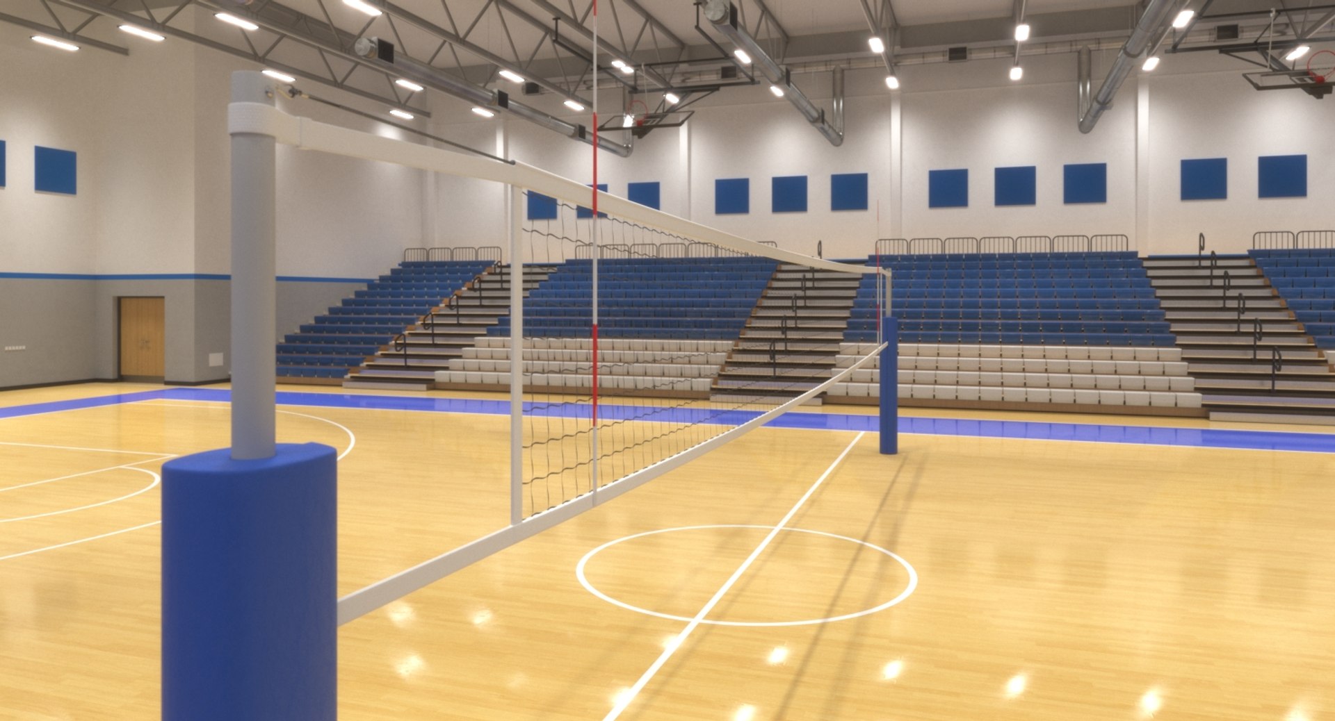 Realistic school gym interiors 3D model - TurboSquid 1360982