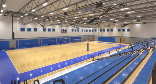Realistic school gym interiors 3D model - TurboSquid 1360982