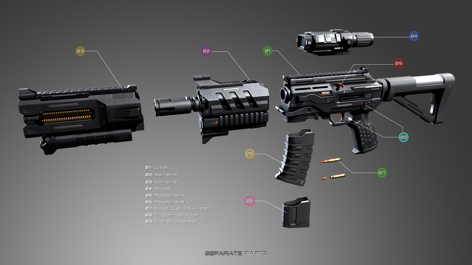 3D MMG Modular Machinegun Model - TurboSquid 1881659