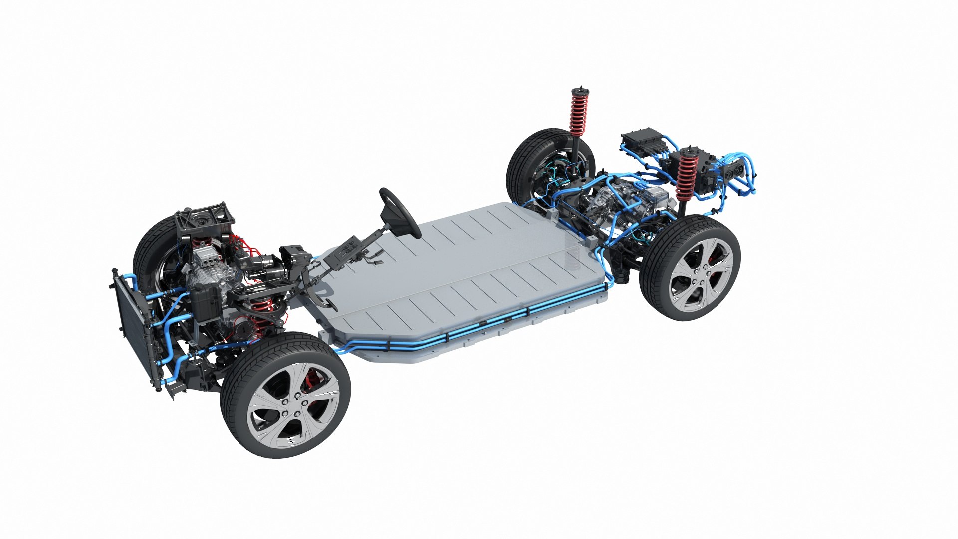 3D Electric SUV Chassis Model - TurboSquid 1990748