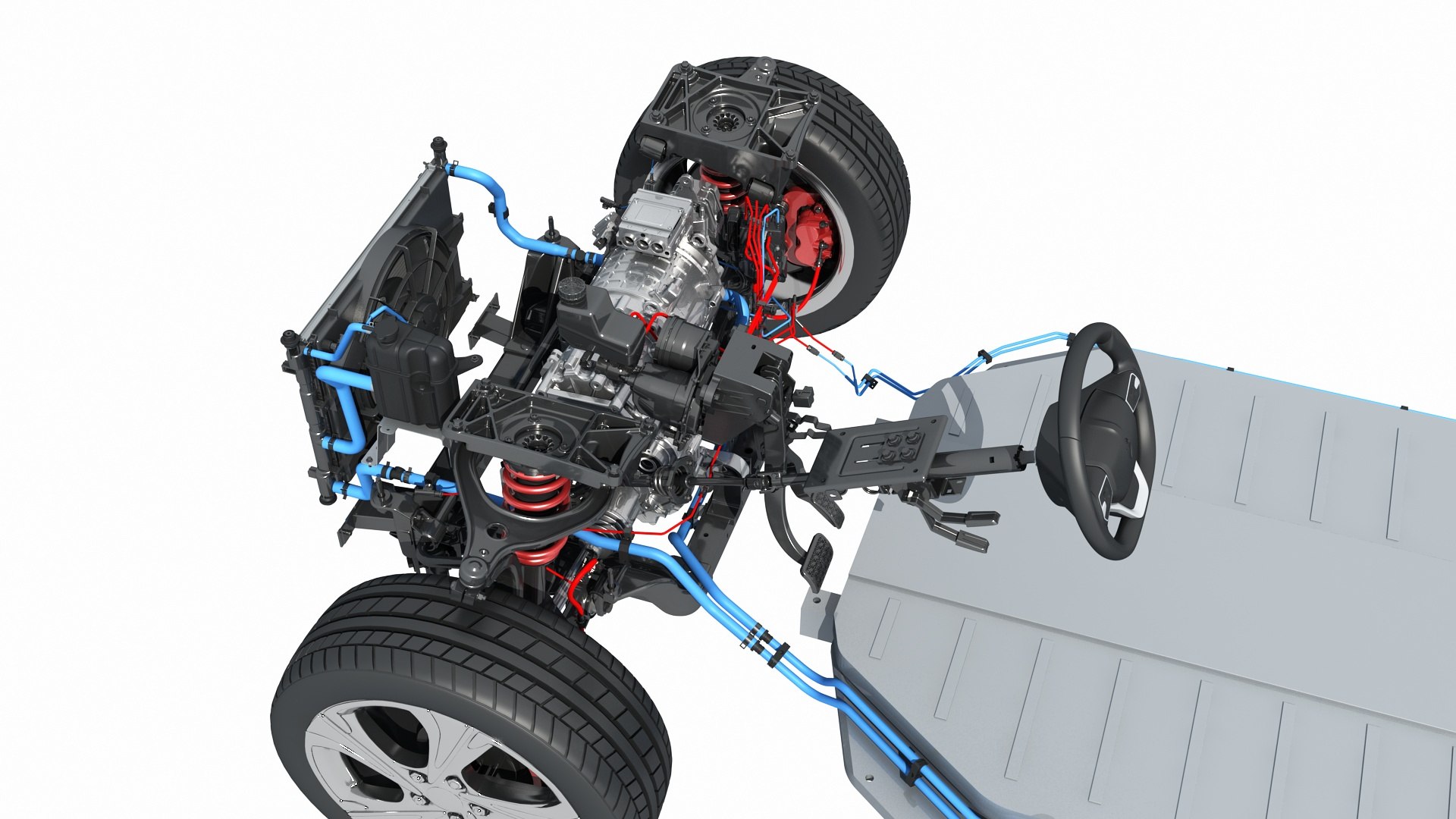 3D Electric SUV Chassis Model - TurboSquid 1990748