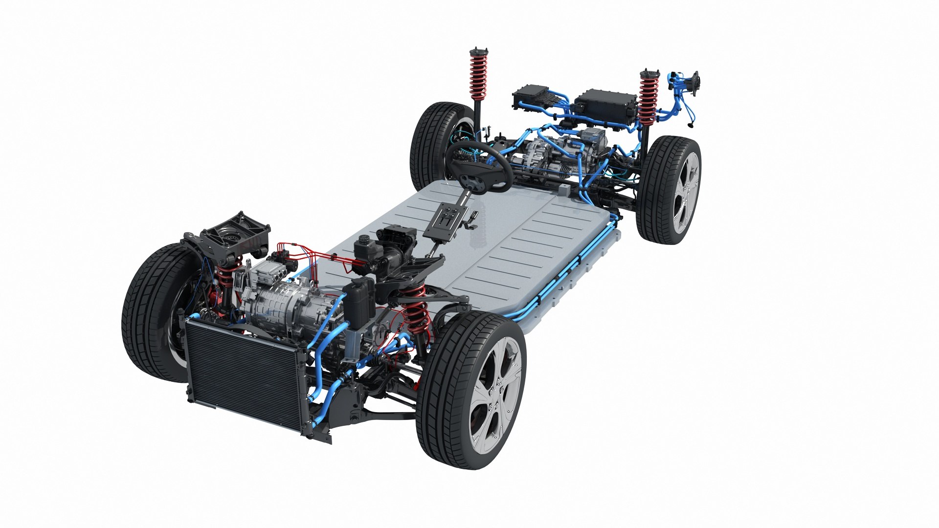3D Electric SUV Chassis Model - TurboSquid 1990748