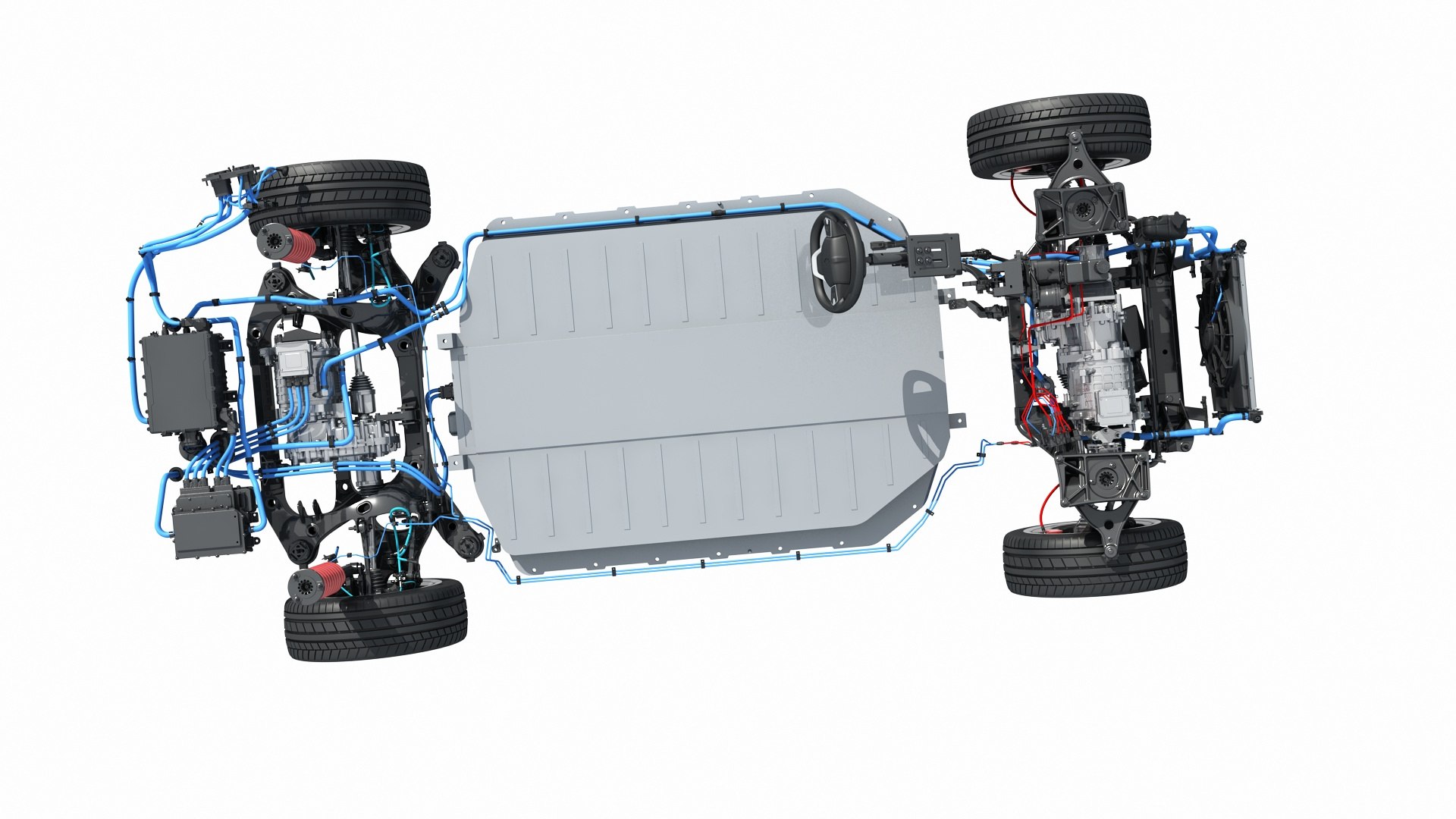 3D Electric SUV Chassis Model - TurboSquid 1990748