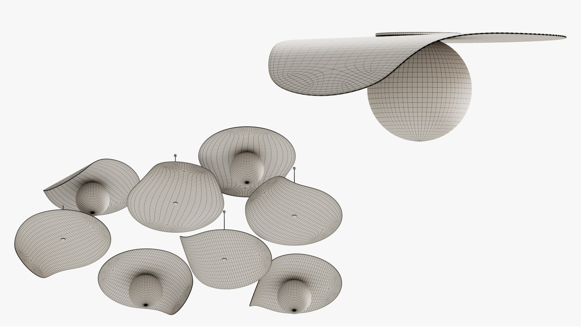 3D Ceiling Light Flow Kdln - TurboSquid 2080951