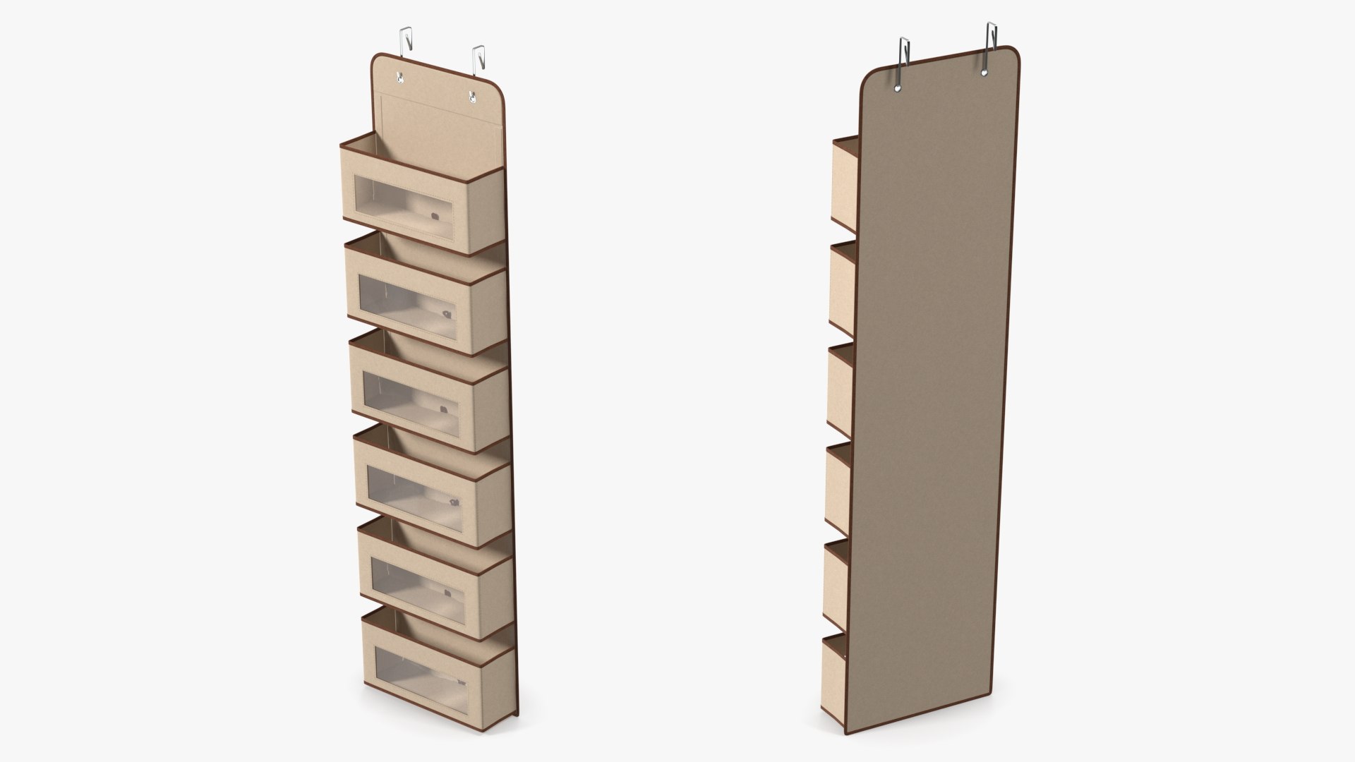3D Wall Mount Organizer With Pockets Beige - TurboSquid 2015309