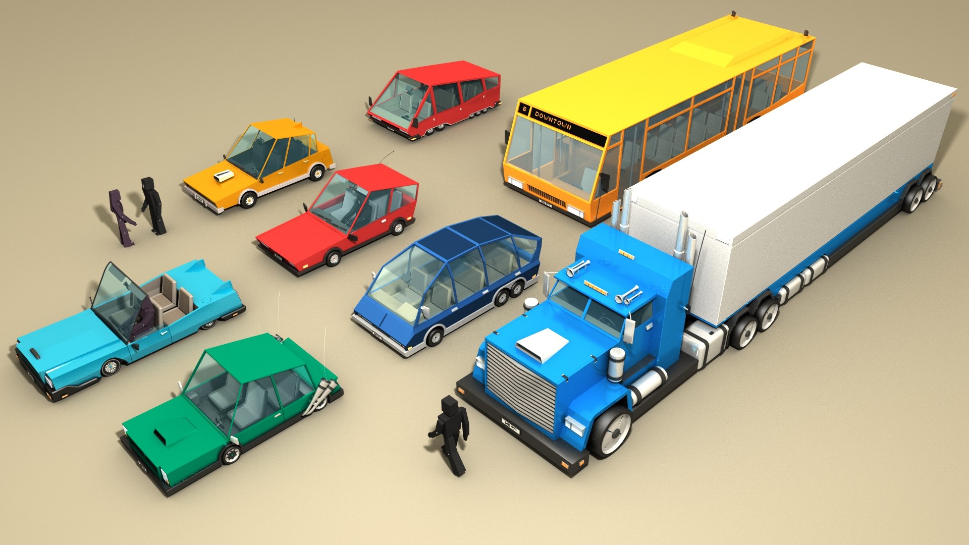 Vehicle Characters 3D Model - TurboSquid 1679126