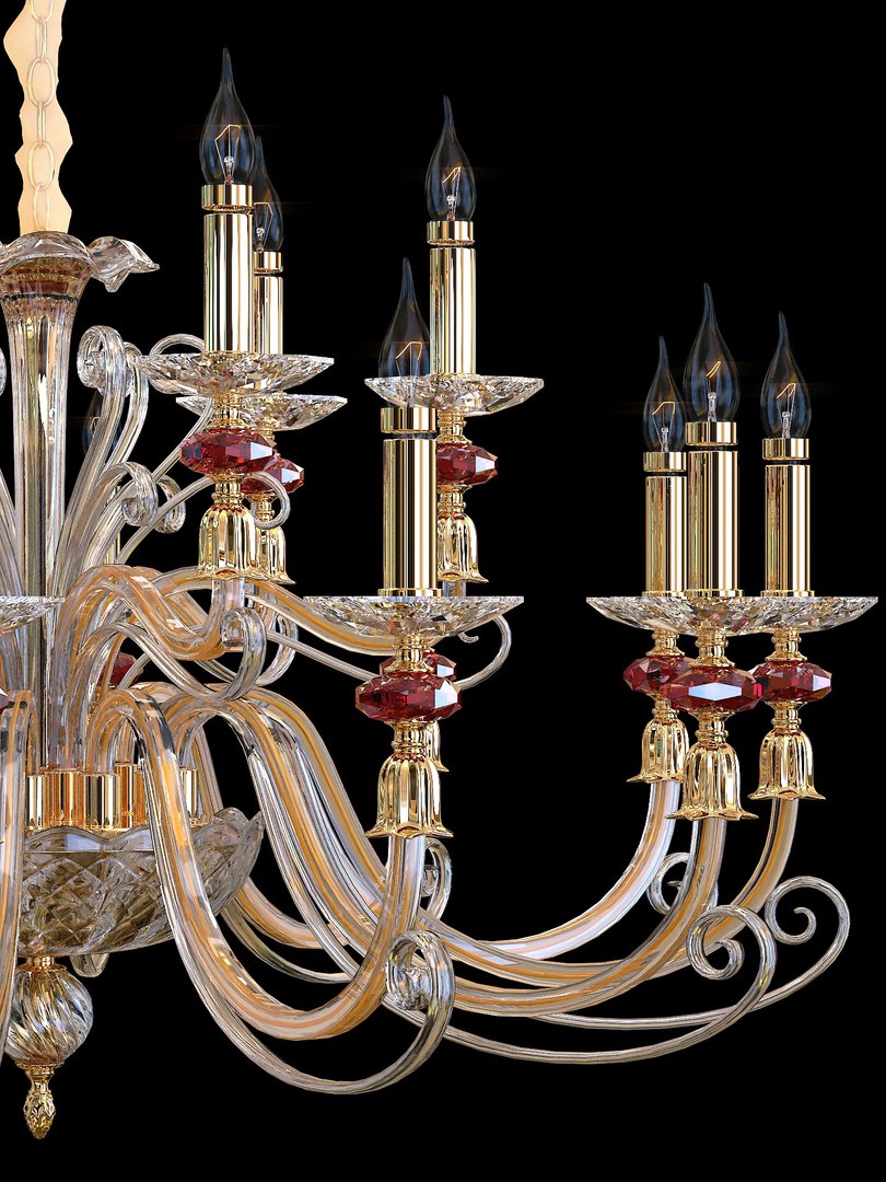 Crystal Lux Catarina SP12-6 Gold Transparent-Cognac 3D Model ...