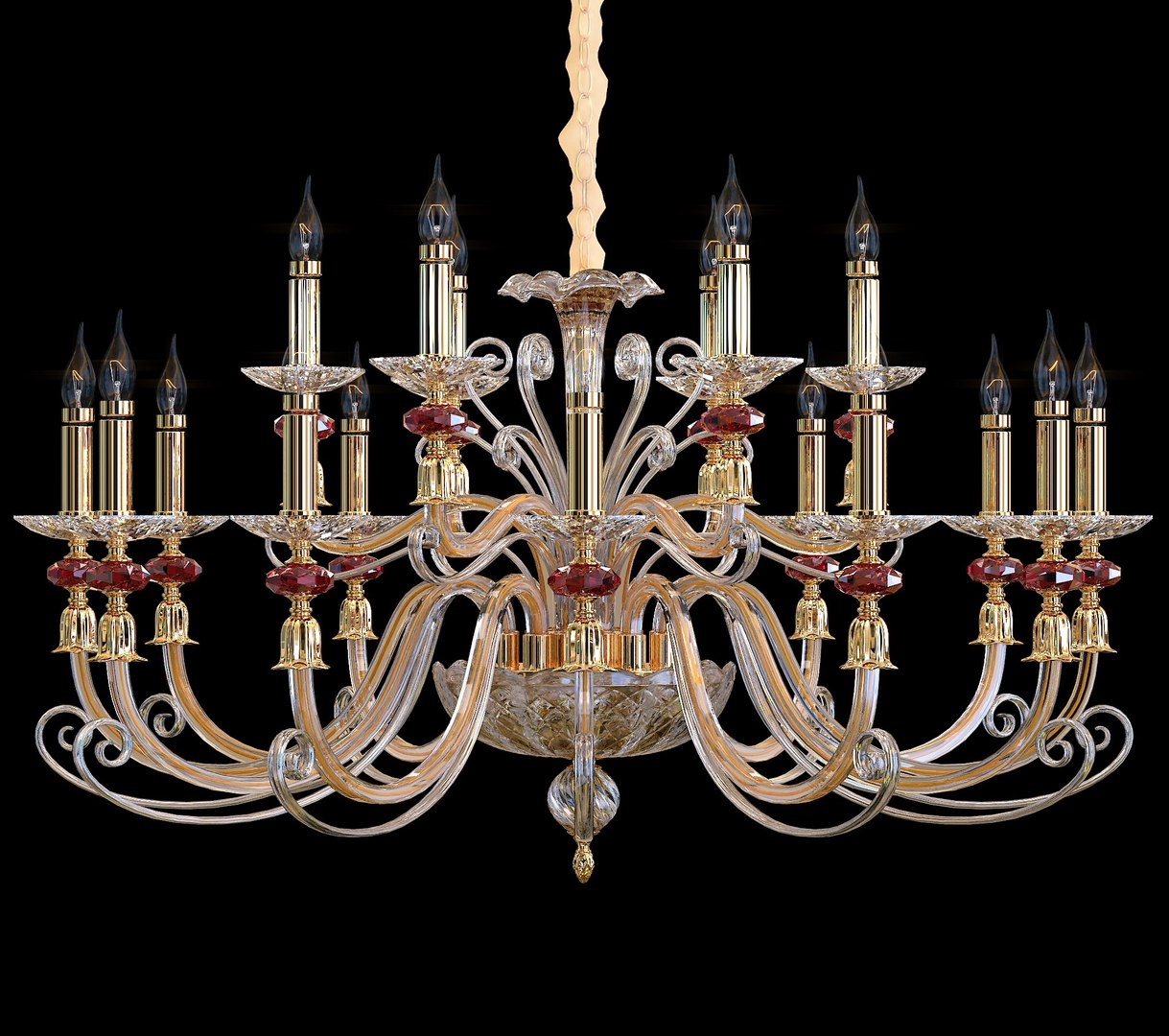 Crystal Lux Catarina SP12-6 Gold Transparent-Cognac 3D Model ...