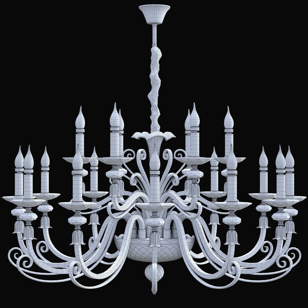 Crystal Lux Catarina SP12-6 Gold Transparent-Cognac 3D Model ...