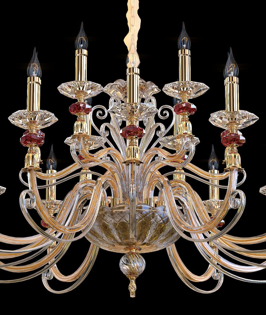 Crystal Lux Catarina SP12-6 Gold Transparent-Cognac 3D Model ...