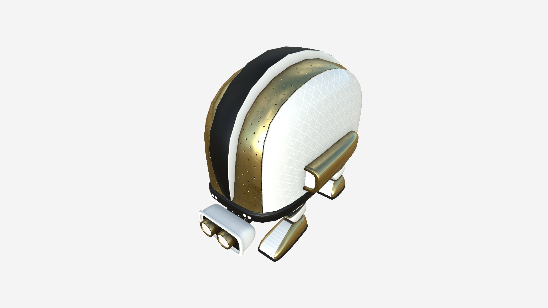 Turtleback Robot J05 White Gold - SciFi Character Design 3D ...