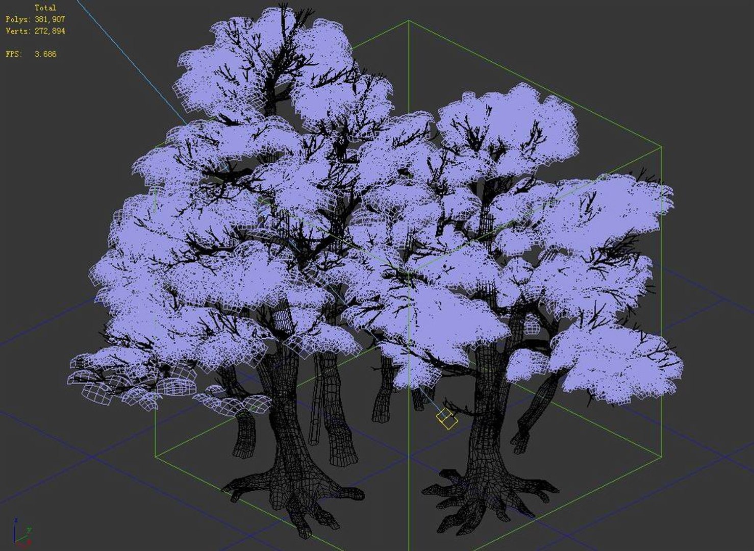 3D Model Forest - Red Tree - TurboSquid 1449180