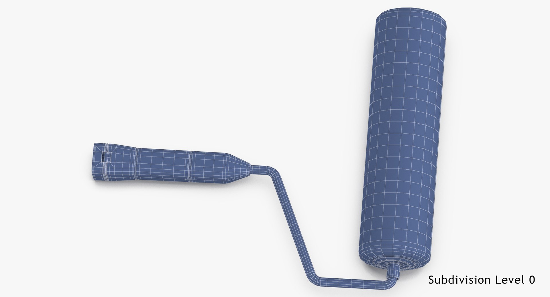 Paint roller blue 3D model - TurboSquid 1394456
