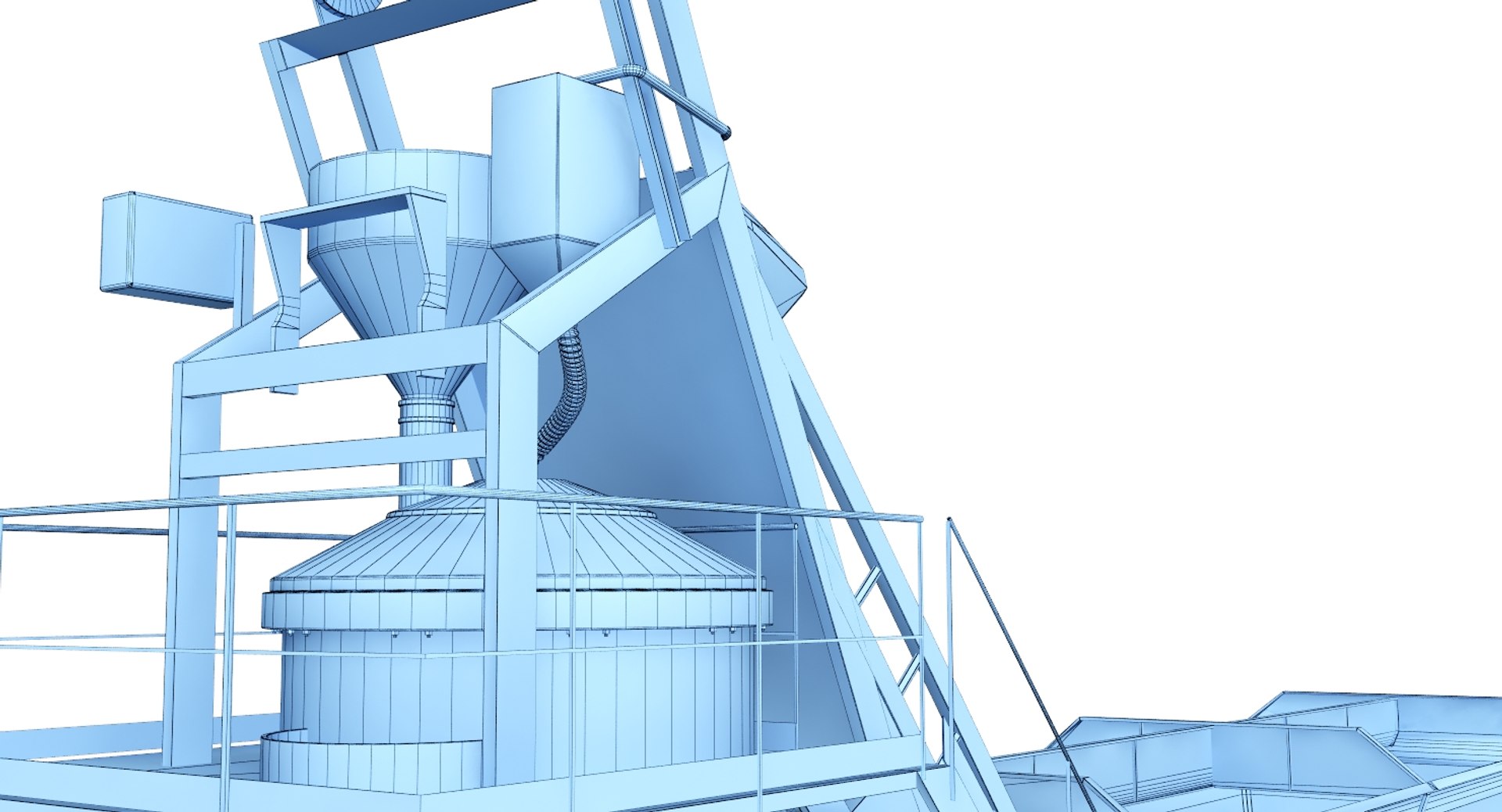 3D compact batching plant - TurboSquid 1307156