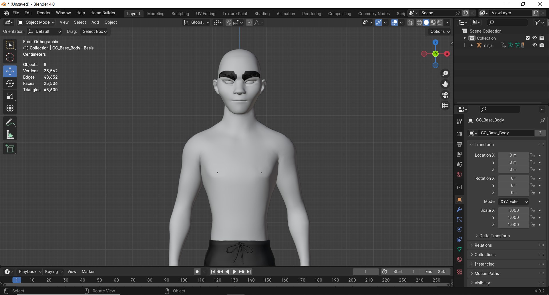 3D Cartoon Character Ninja Warrior With Tattoos 3D Model - TurboSquid ...