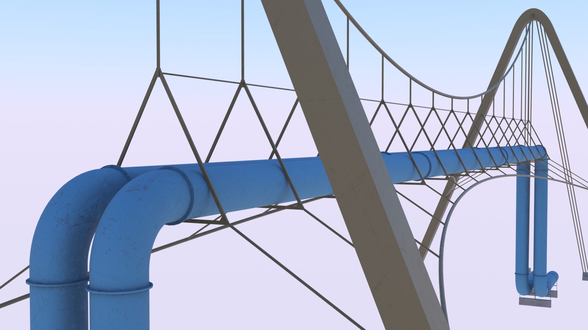 Pipeline Bridge II 3D Model - TurboSquid 2252515