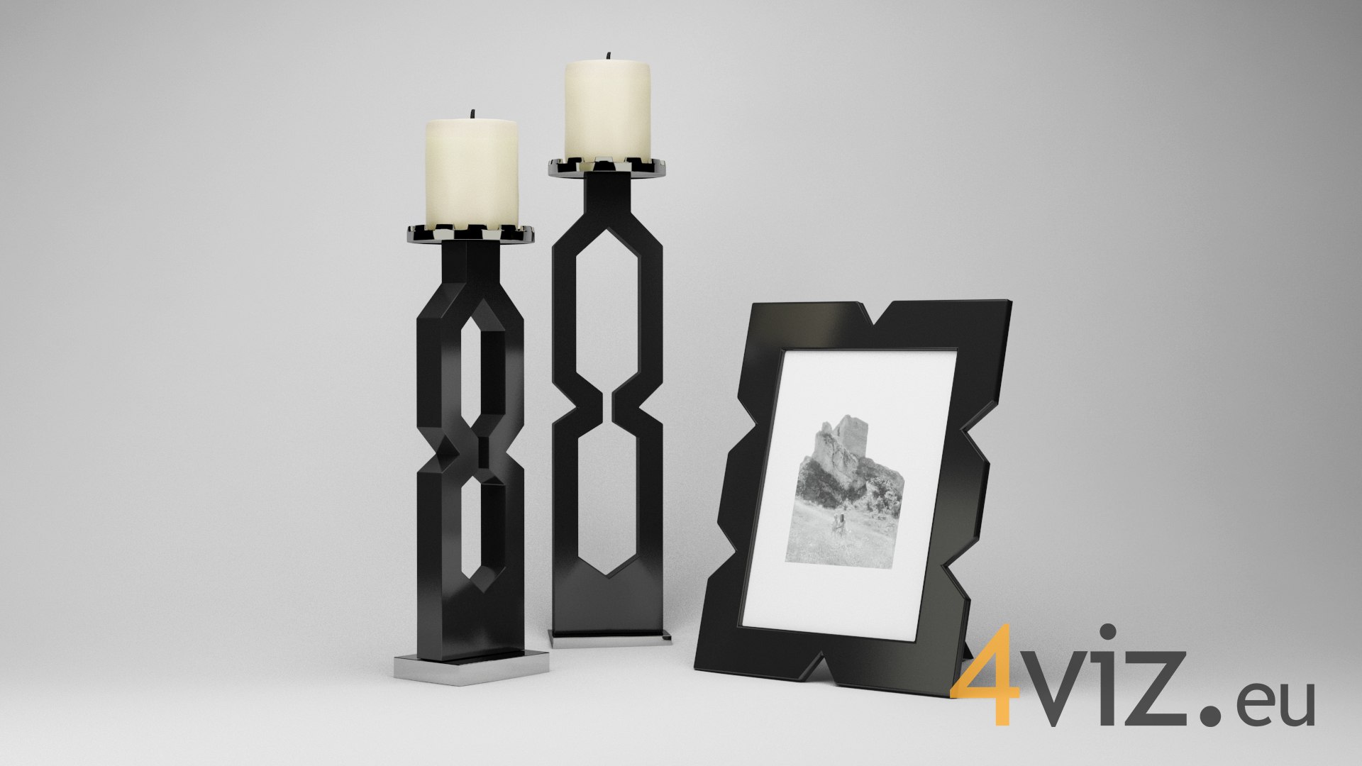 maya photo frame candlestick