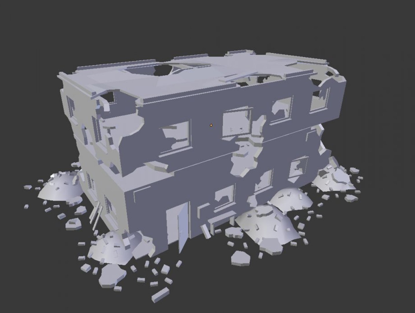 3d Destroyed Building