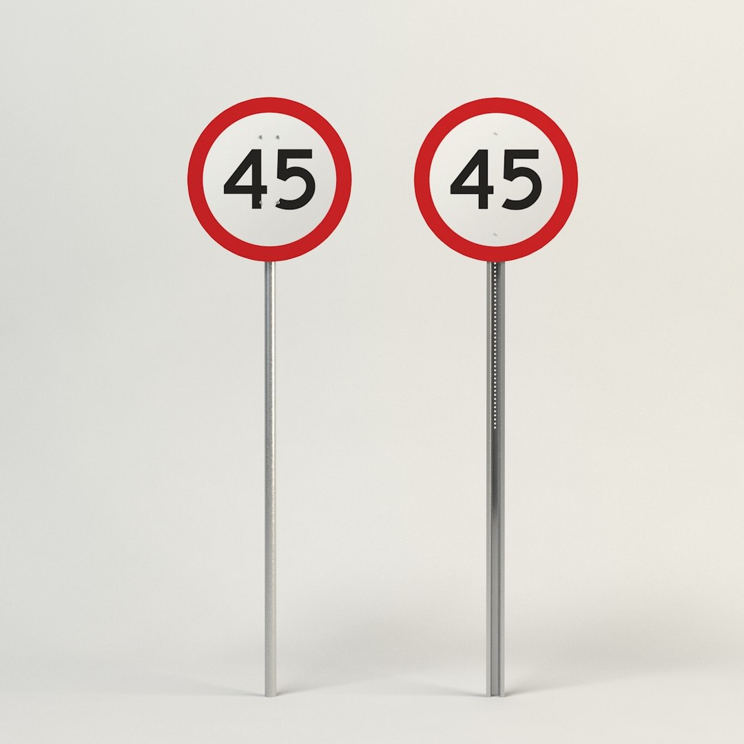 3d Model Speed Limit-45