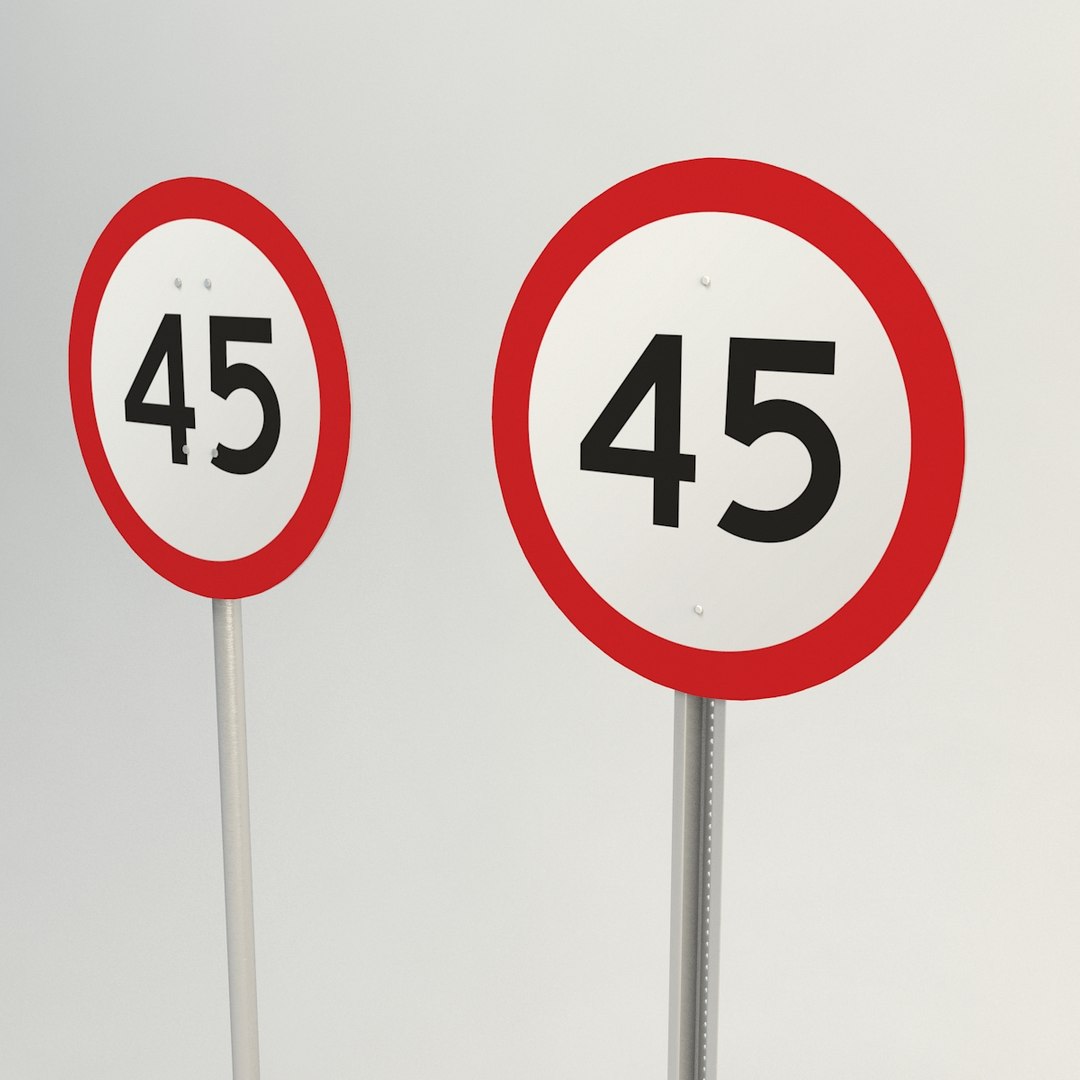 3d Model Speed Limit-45