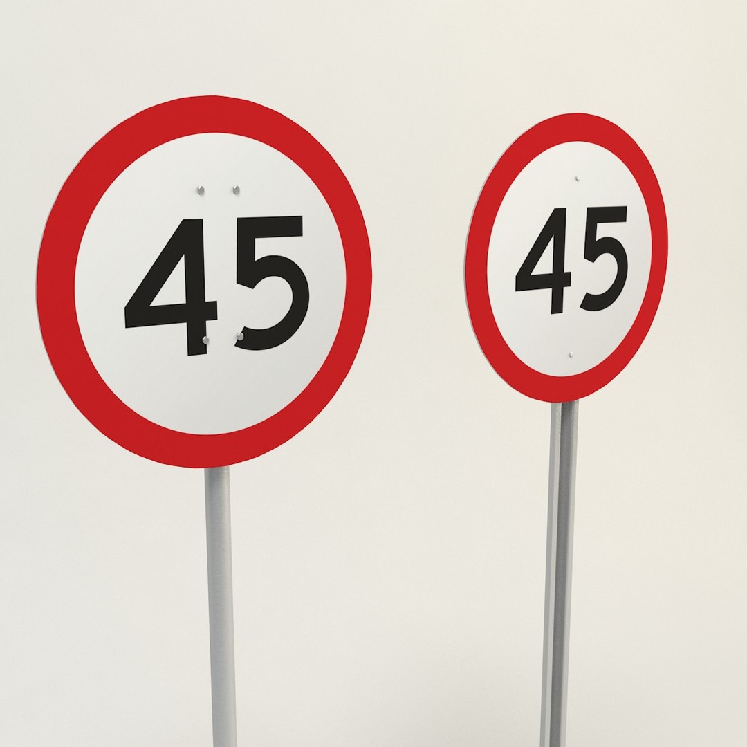 3d Model Speed Limit-45