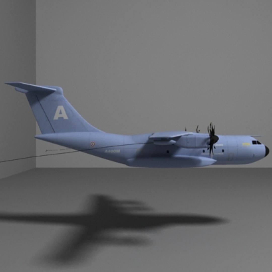 3d Model A400m Airbus Transport Airplane
