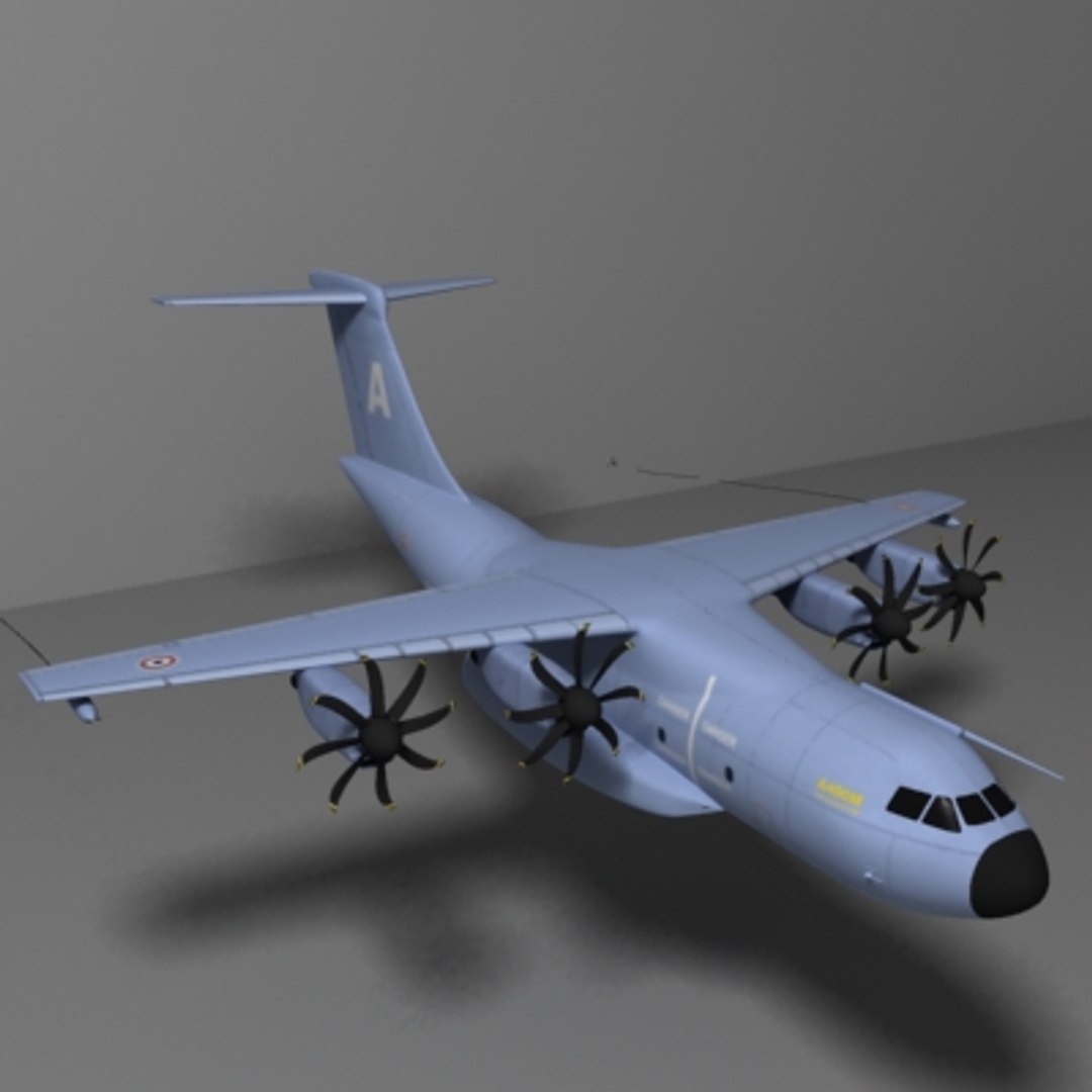 3d Model A400m Airbus Transport Airplane