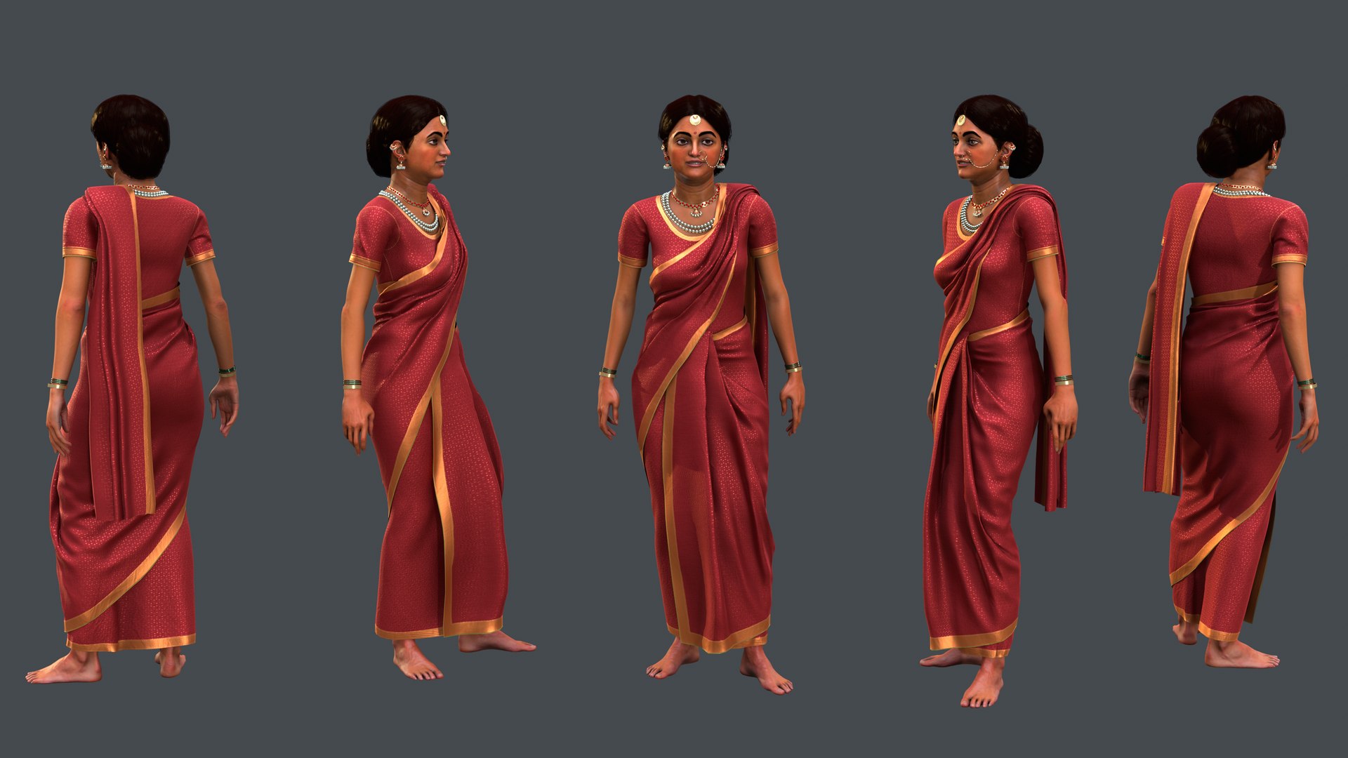 3D Model Indian Woman - TurboSquid 2216846