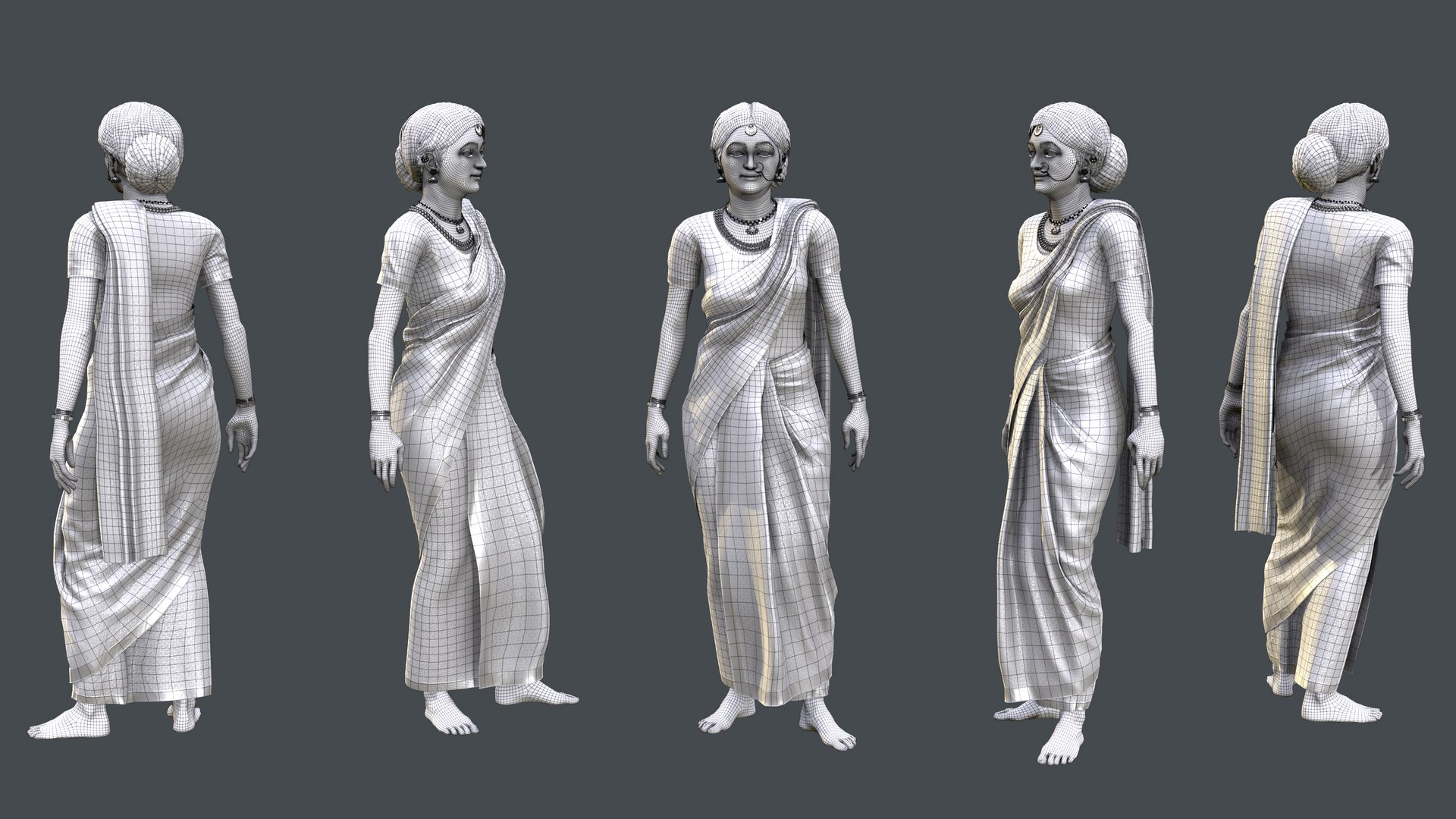 3D Model Indian Woman - TurboSquid 2216846