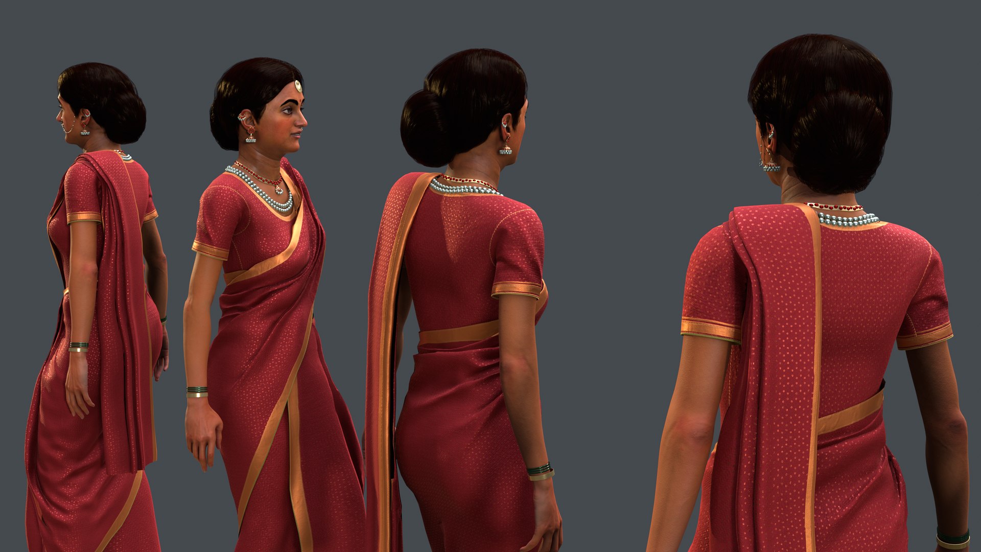 3D Model Indian Woman - TurboSquid 2216846