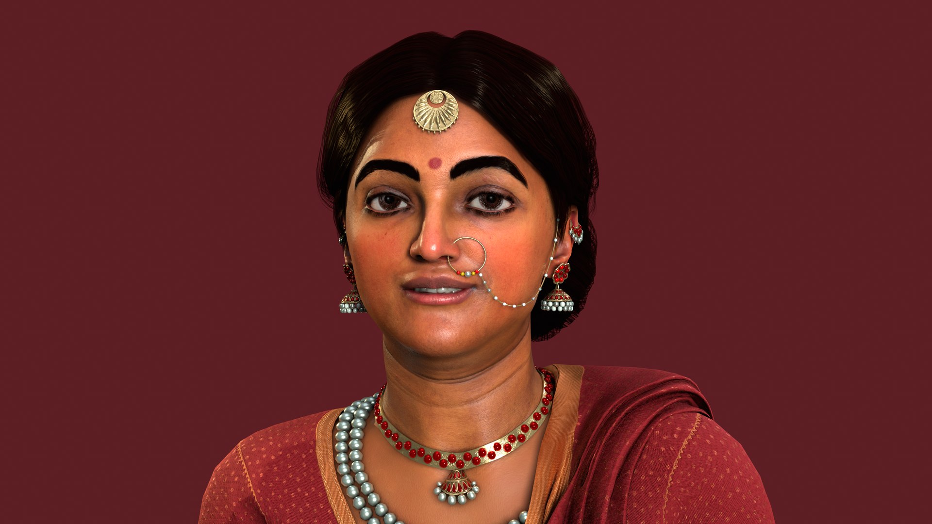 3D Model Indian Woman - TurboSquid 2216846