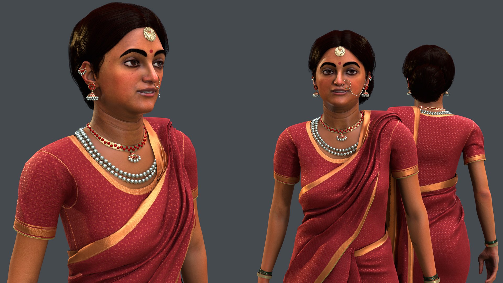3D Model Indian Woman - TurboSquid 2216846