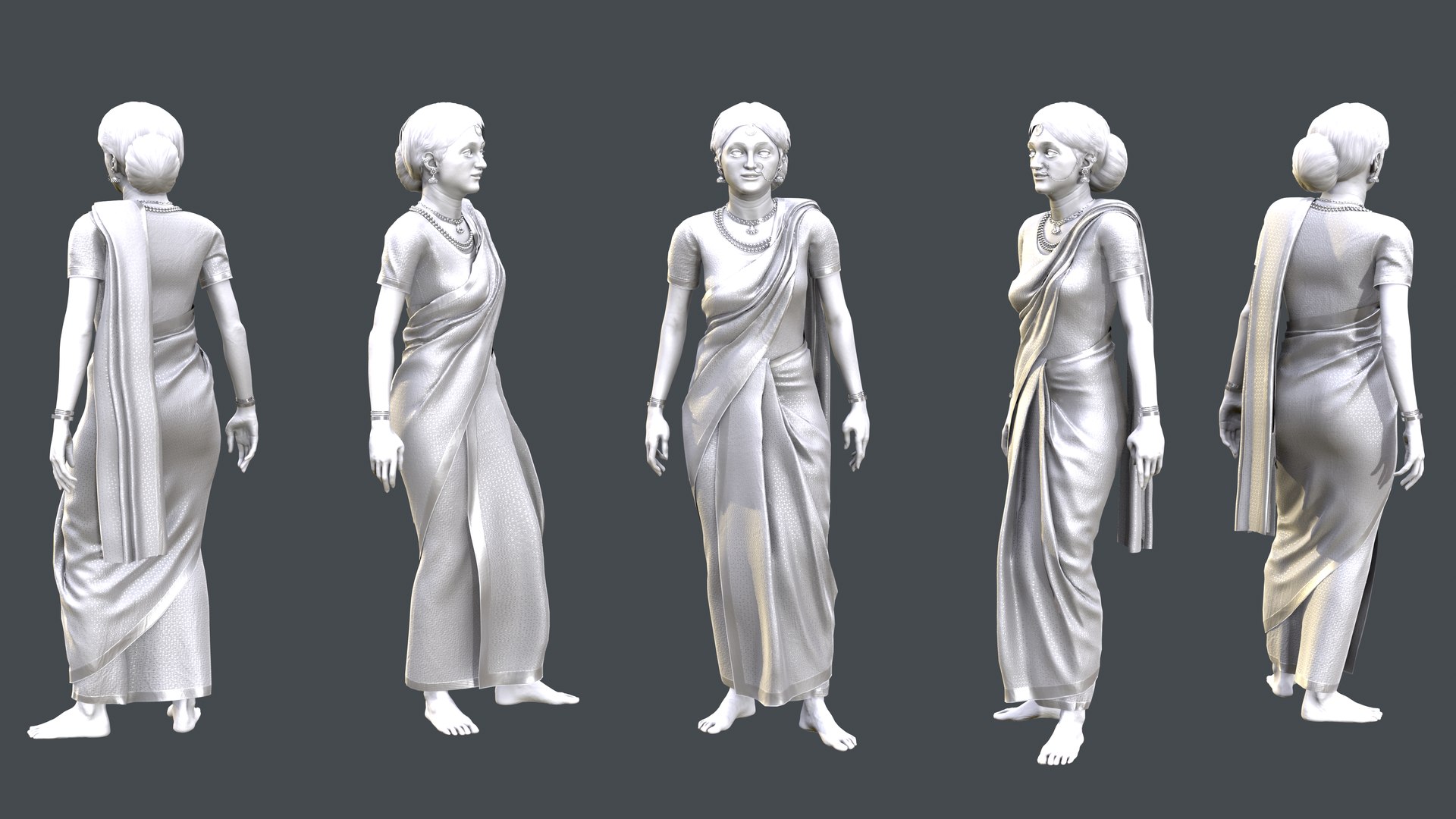 3D Model Indian Woman - TurboSquid 2216846