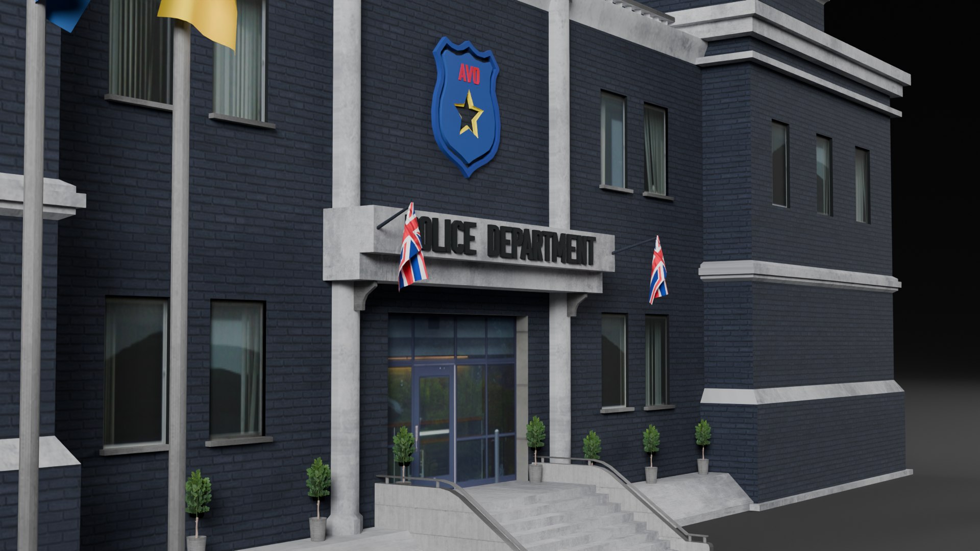 Police And Security Building Model - TurboSquid 2359398