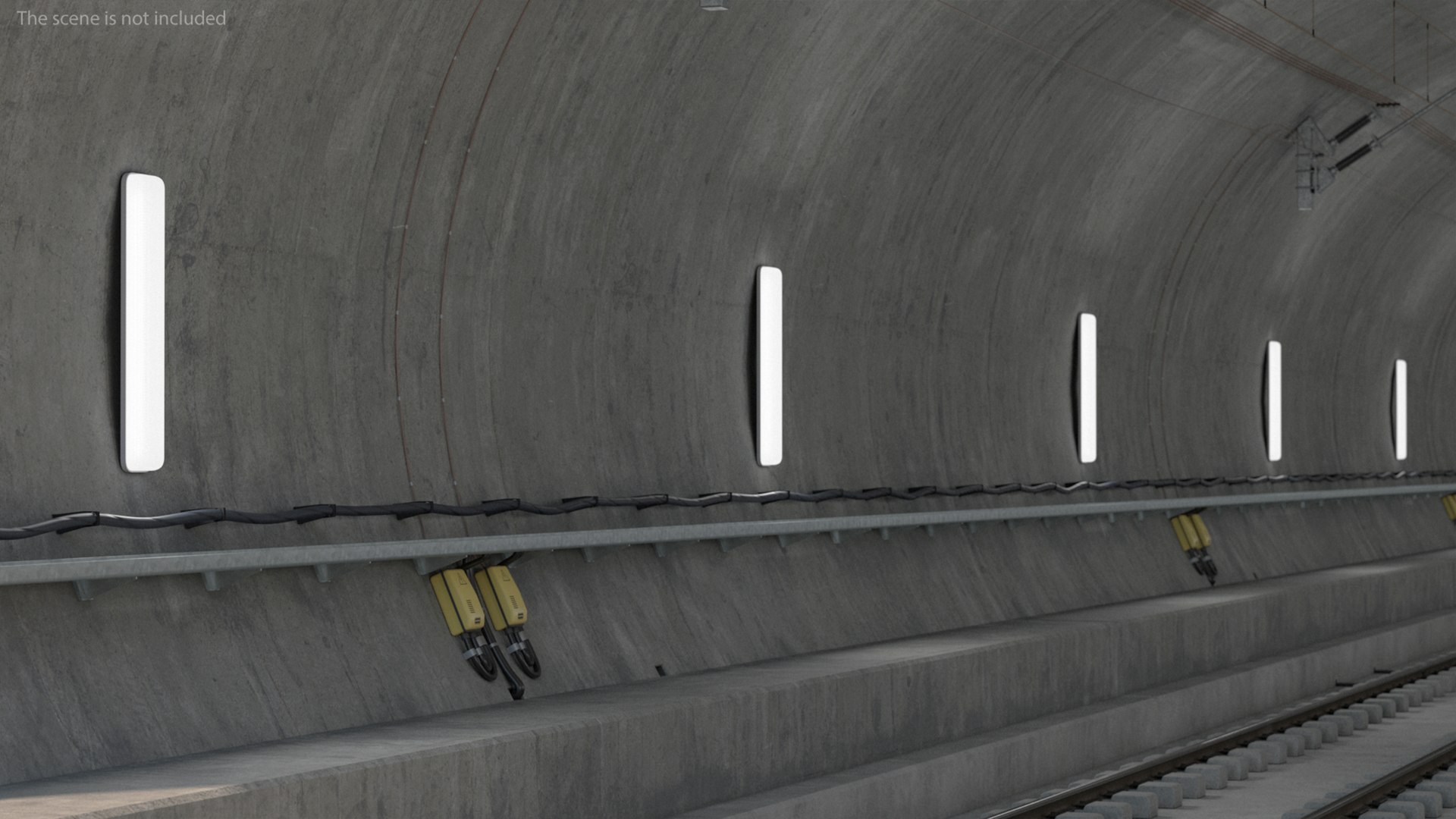 3D Railway Tunnel Section Straight - TurboSquid 2279012