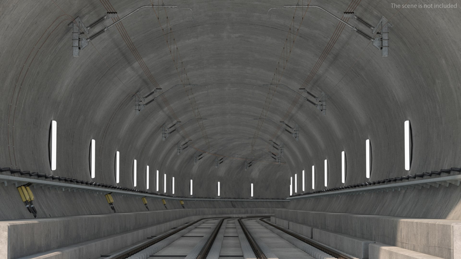 3D Railway Tunnel Section Straight - TurboSquid 2279012