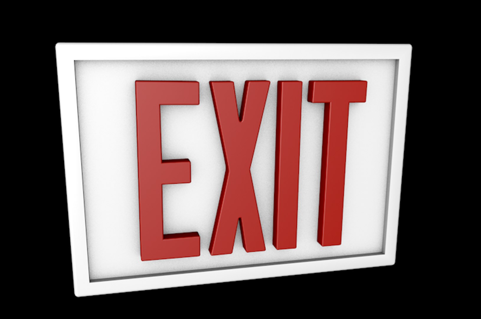 3d exit sign