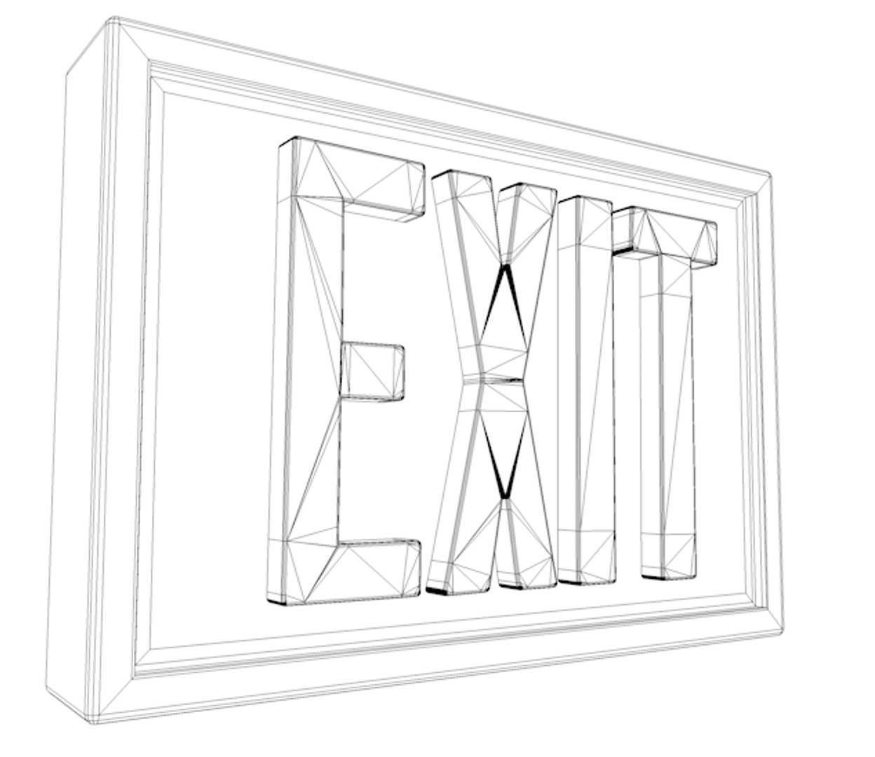 3d exit sign