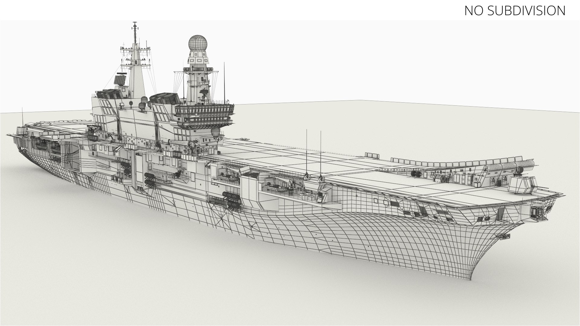 Large Naval Aircraft Carrier Vehicle On Water 3D Model - TurboSquid 2517533