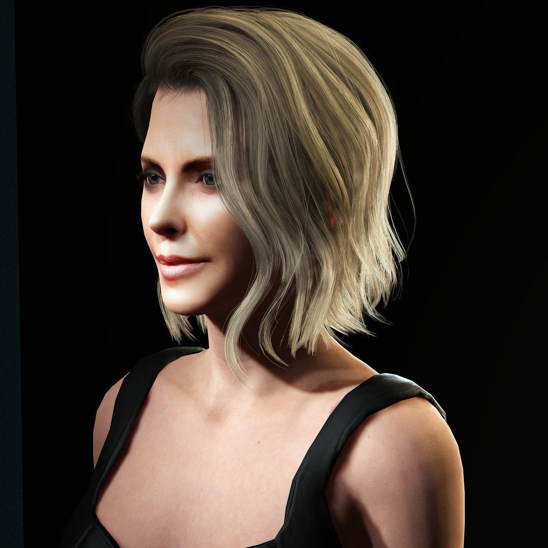Charlize Theron 3D Model - Hyper Realistic - Low Poly 3D Model 3D Model ...