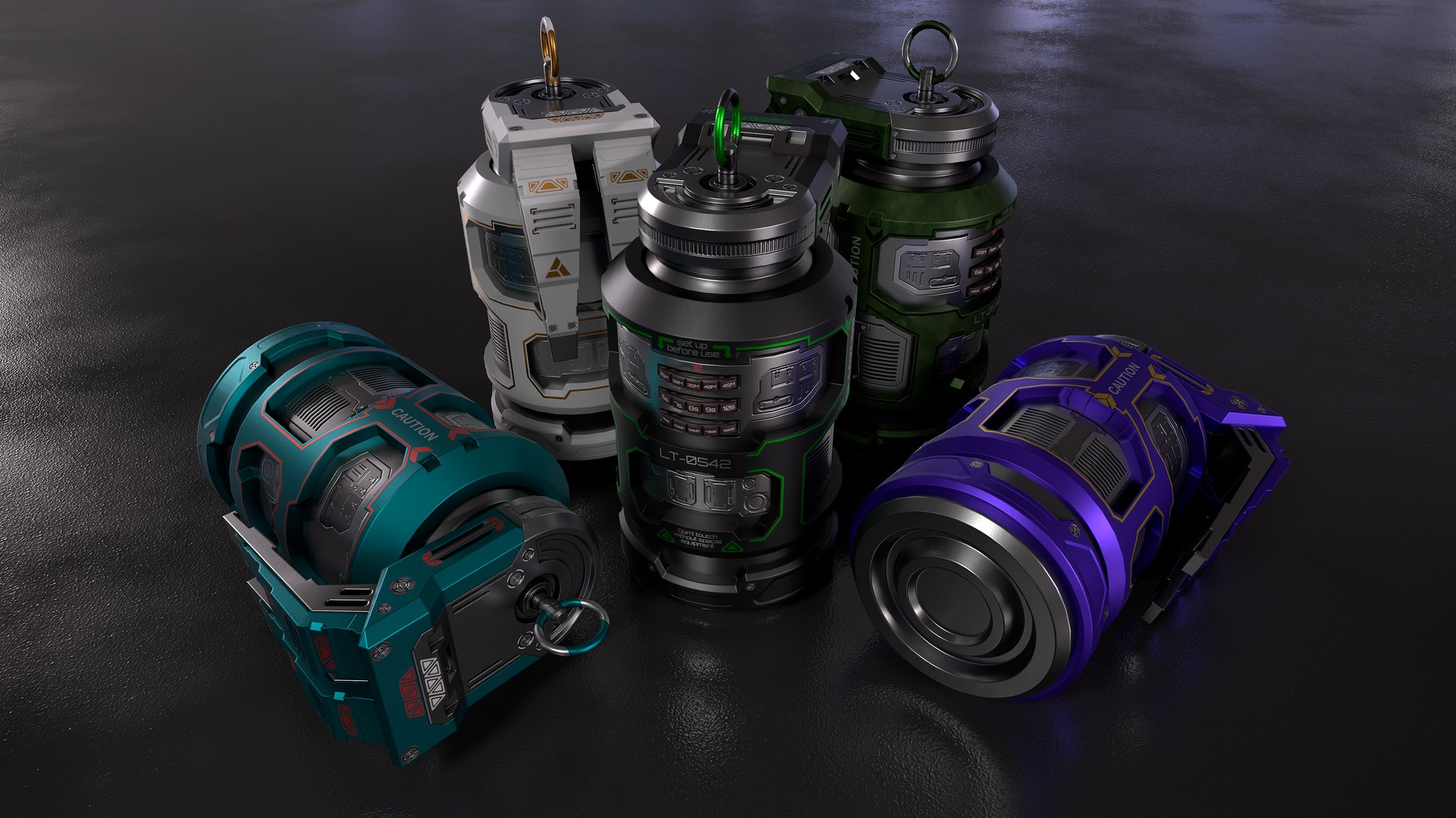 3D model Sci-fi Grenade - TurboSquid 2019392